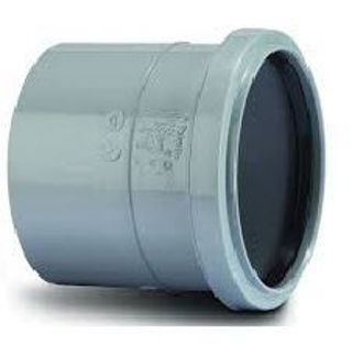 City Plumbing Ltd. 110Mm Single Socket Pipe Connector Pushfit Solvent Grey