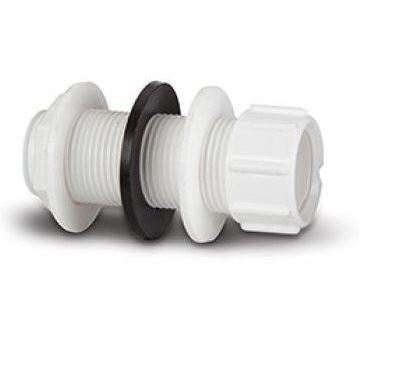 City Plumbing Ltd. Overflow Straight Compression Tank Connector White